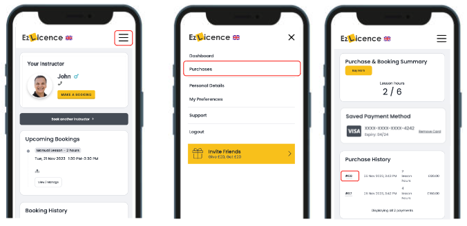 How to view your payment receipt – EzLicence UK