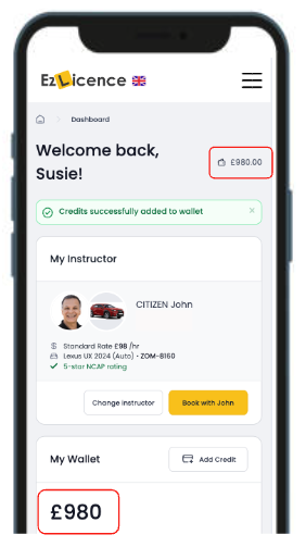 How to check your wallet balance – EzLicence UK